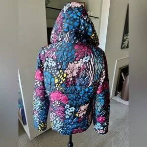 adidas | Jackets & Coats | Adidas Originals Floral Hooded Puffer Jacket ...